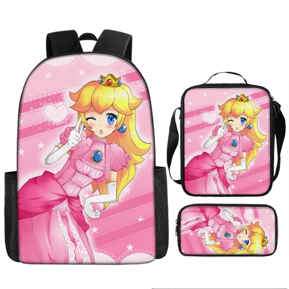 Super Mario Princess Backpack Peach Princess Peripheral Student ...