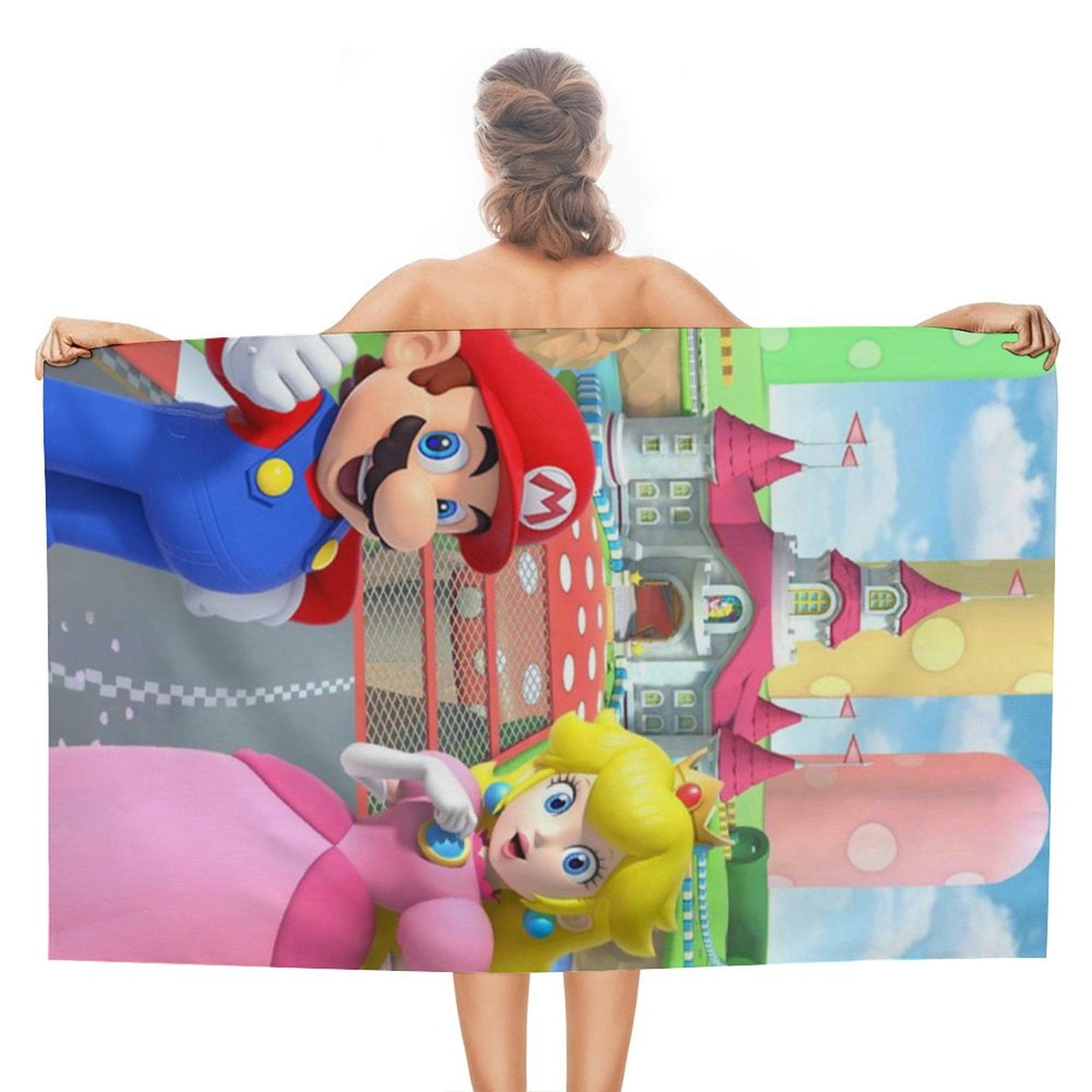 Super Mario Princess Bath Throw Towel Quick Dry Towel for Swimmers Sand ...