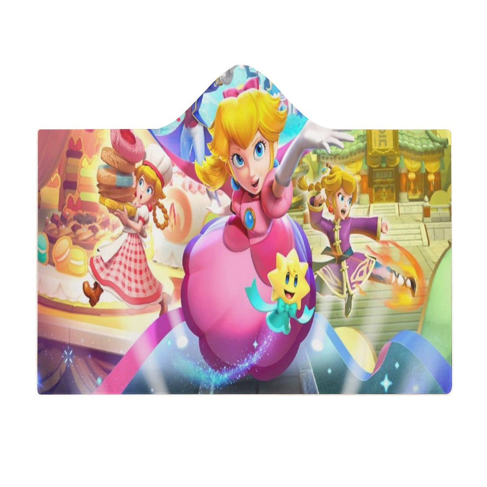 Super Mario Princess Blanket Wearable Cartoon Cosplay Hoodie Throw ...
