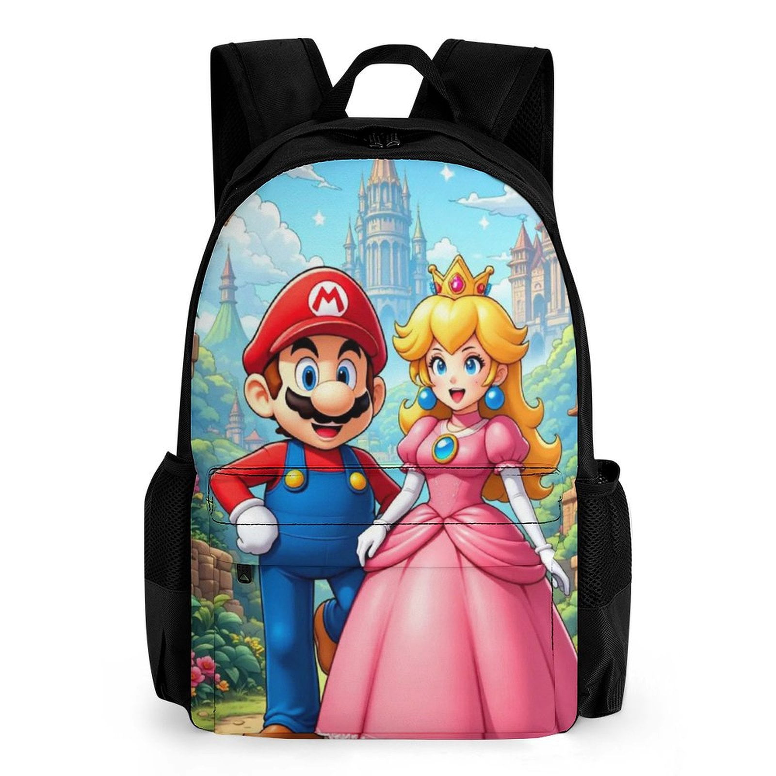 Super Mario Princess Casual Backpack School Bookbag Lightweight ...