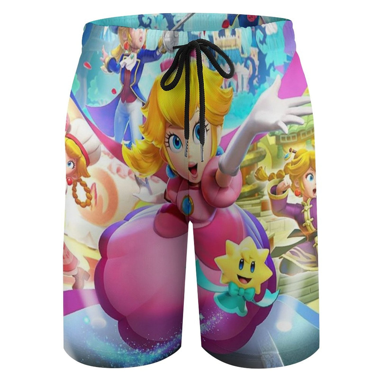 Super Mario Princess Children's Swim Trunks Printed Beach Board Shorts ...