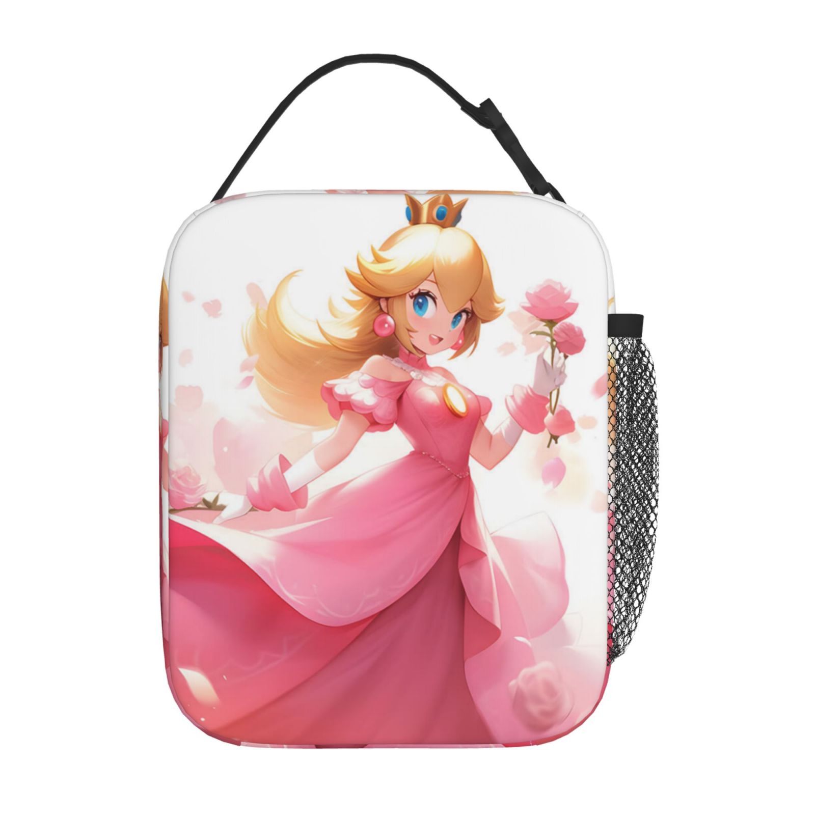 Super Mario Princess Cute Lunch Bag Insulated Tote Cooler Lunch Box ...