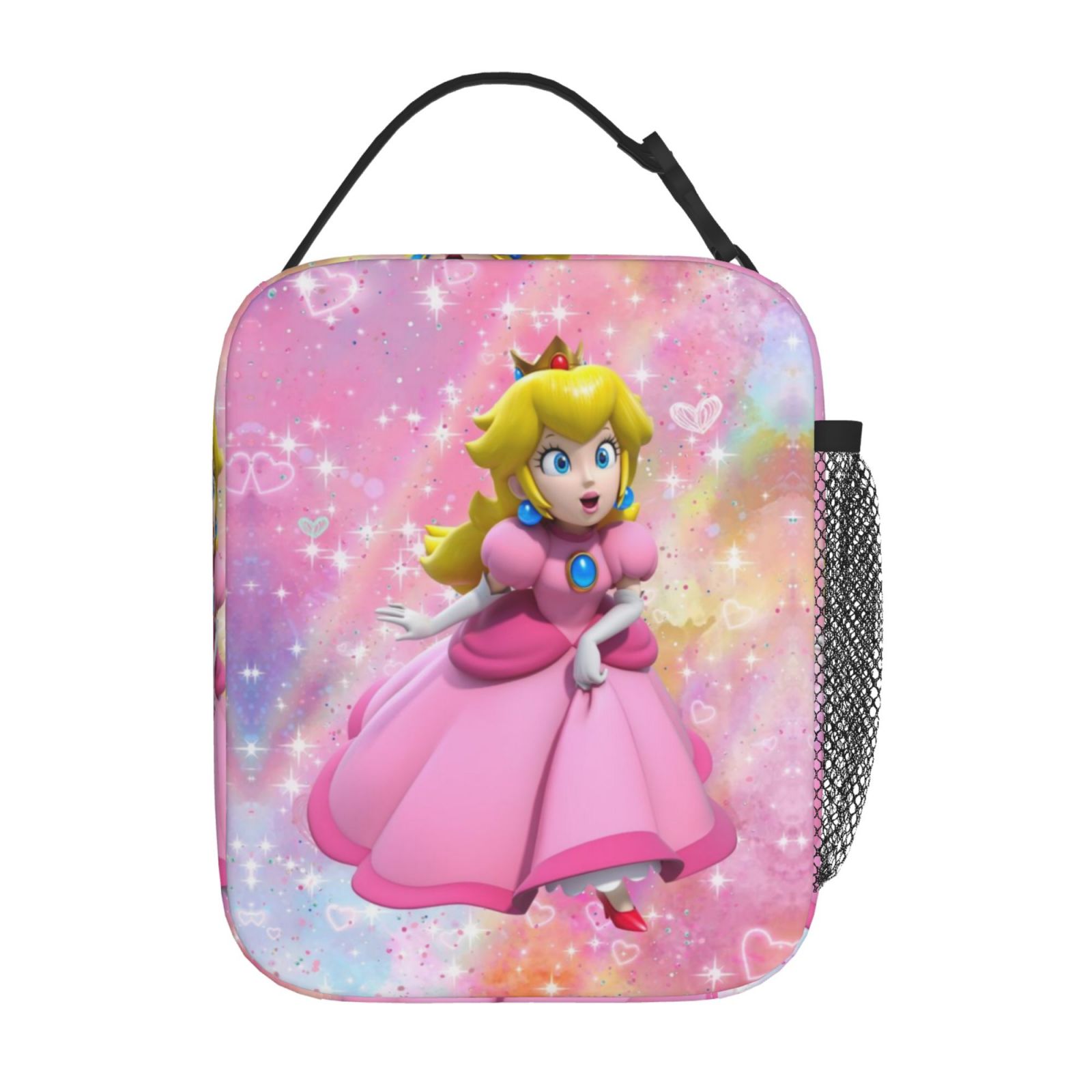 Super Mario Princess Cute Lunch Bag Insulated Tote Cooler Lunch Box ...