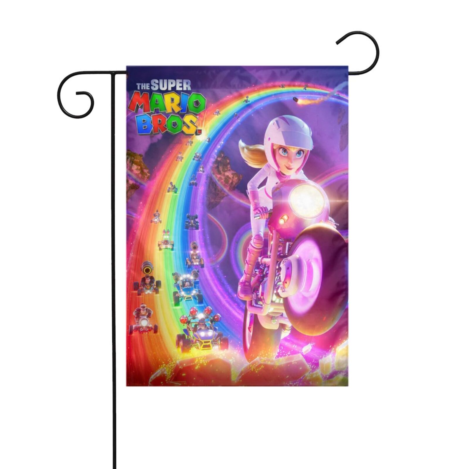 Super Mario Princess Garden Flag Double Sided Outside Cartoon Game Yard ...