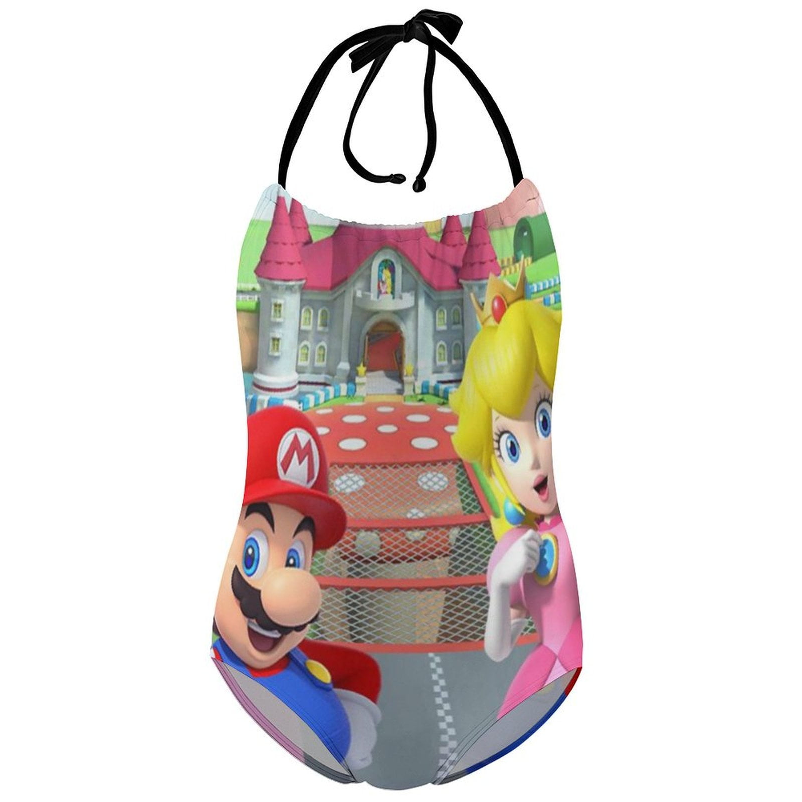 Super Mario Princess Girls One Piece Swimsuit Quick Dry Swimwear Print ...