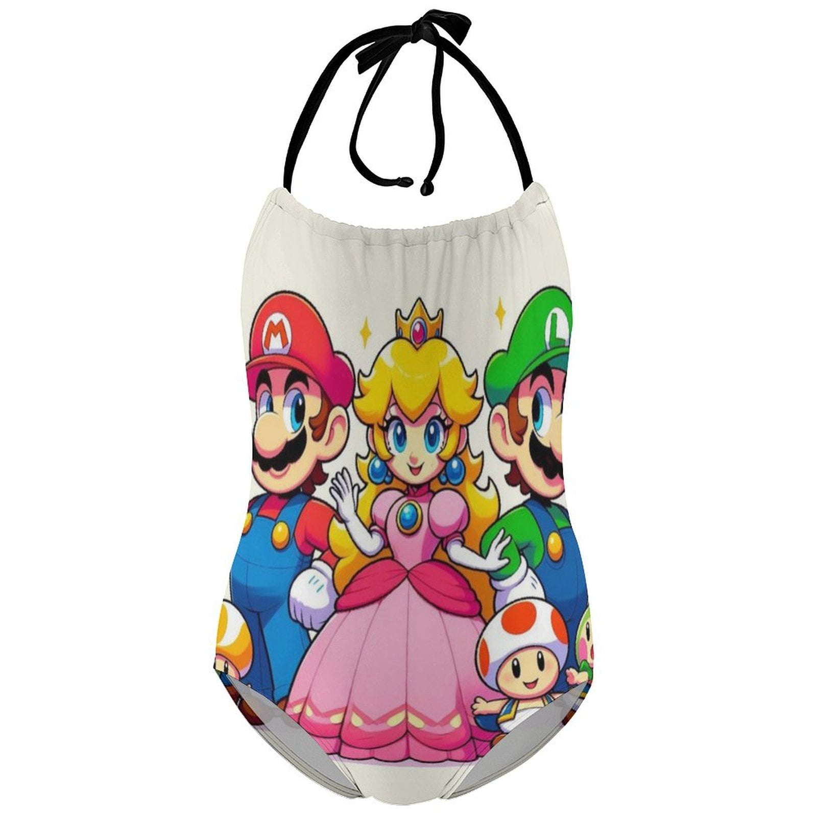 Super Mario Princess Girls One Piece Swimsuit Quick Dry Swimwear Print ...