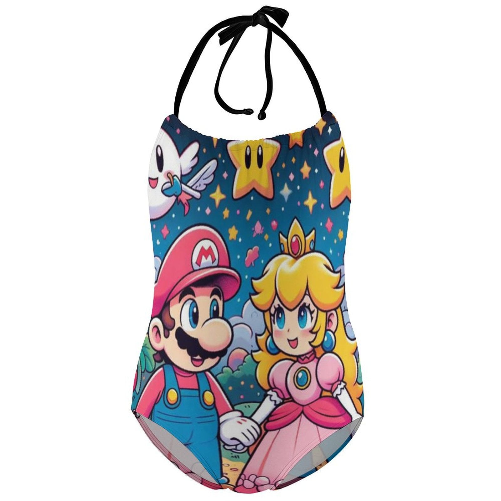 Super Mario Princess Girls One Piece Swimsuit Quick Dry Swimwear Print ...