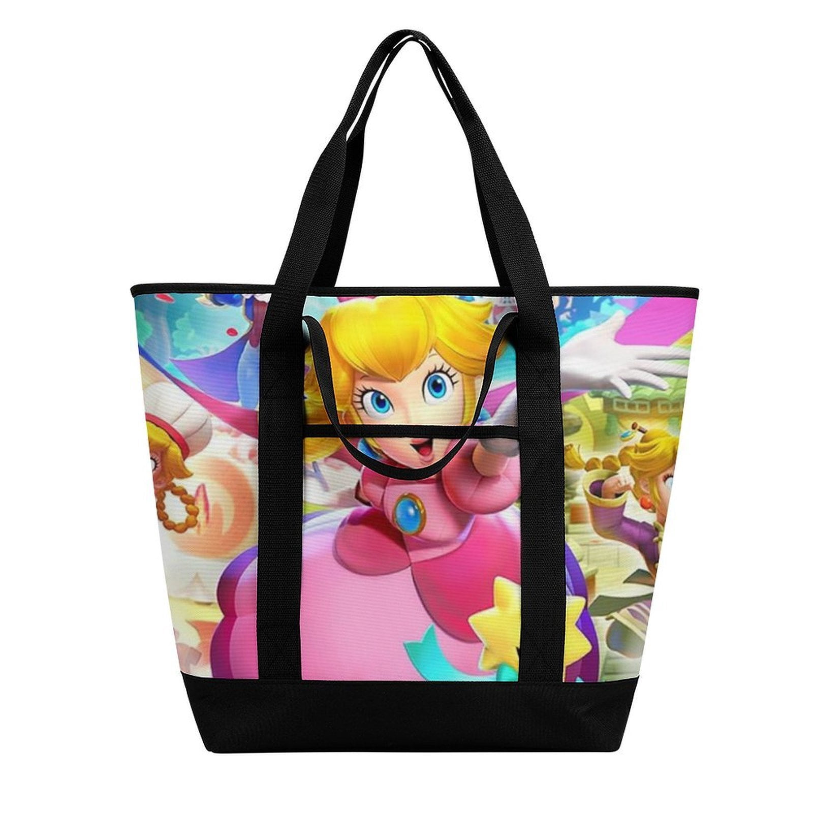Super Mario Princess Insulated Shopping Bag Foldable Thermal Tote Bag ...