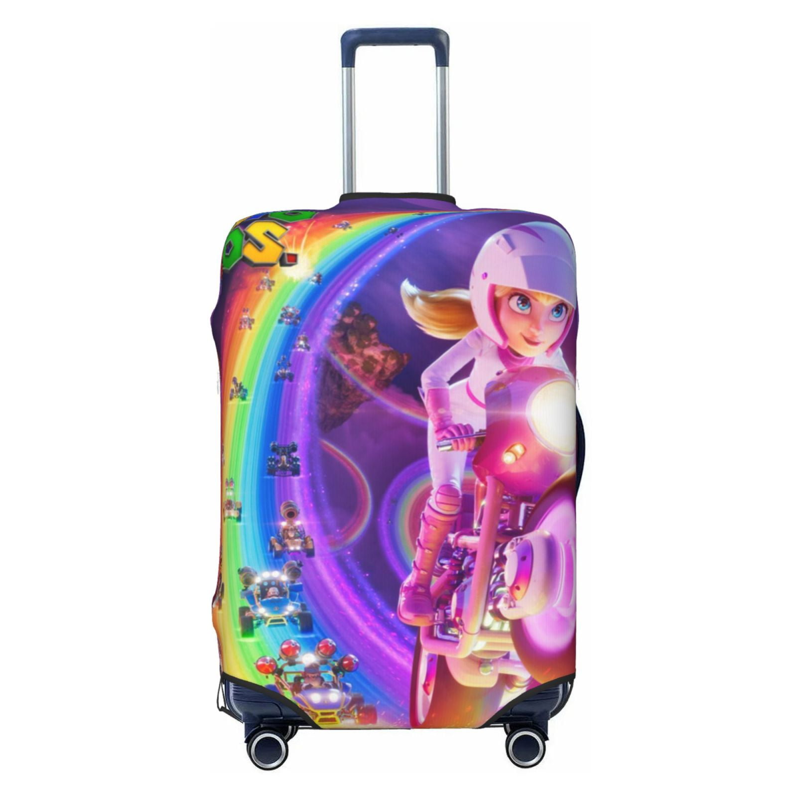 Super Mario Princess Luggage Suitcase Covers Elastic Washable Cartoon ...