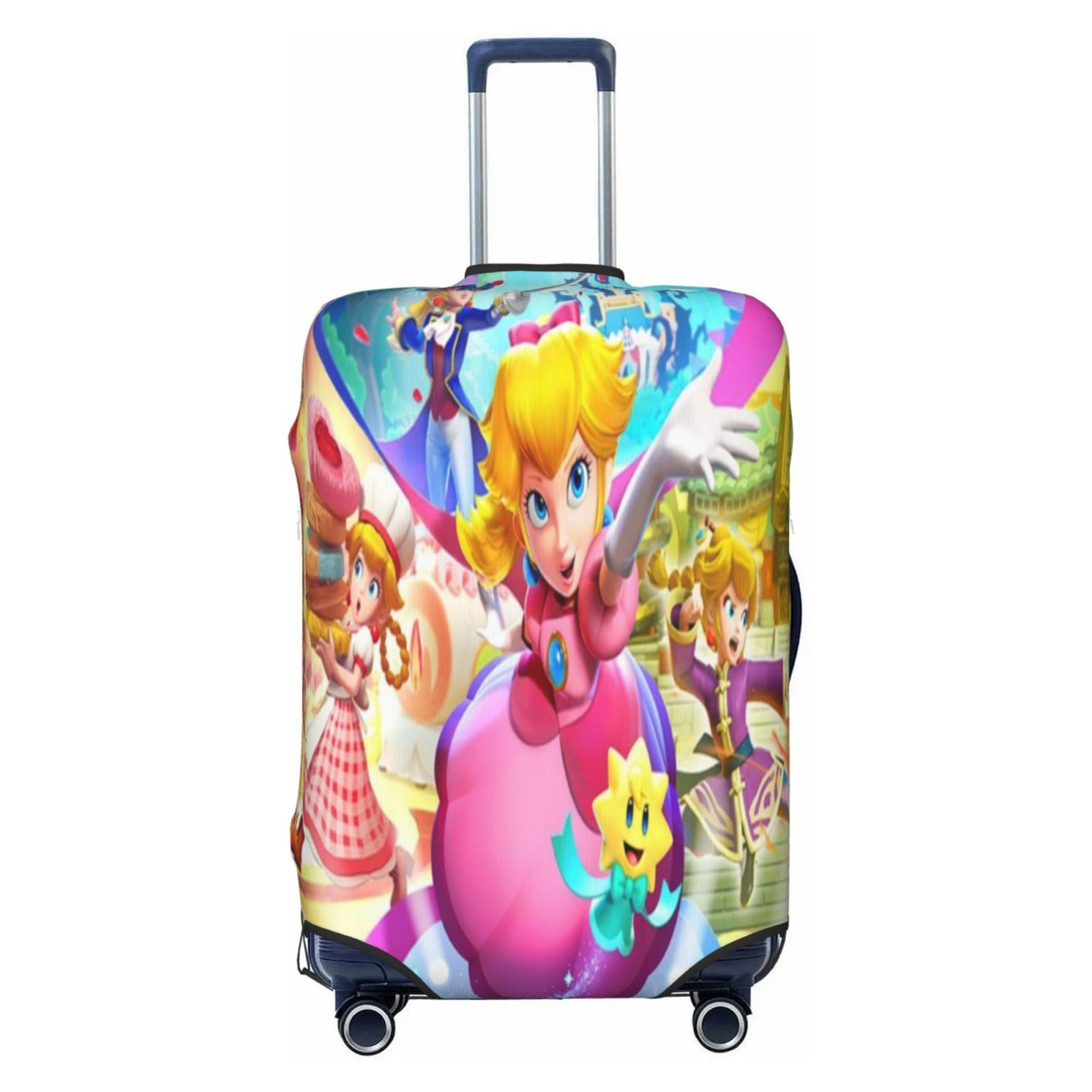 Super Mario Princess Luggage Suitcase Covers Elastic Washable Cartoon ...