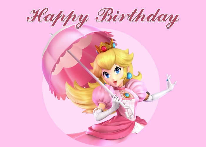 Super Mario Princess Peach Backdrop – Gaming-Themed Party Decor & Pink ...