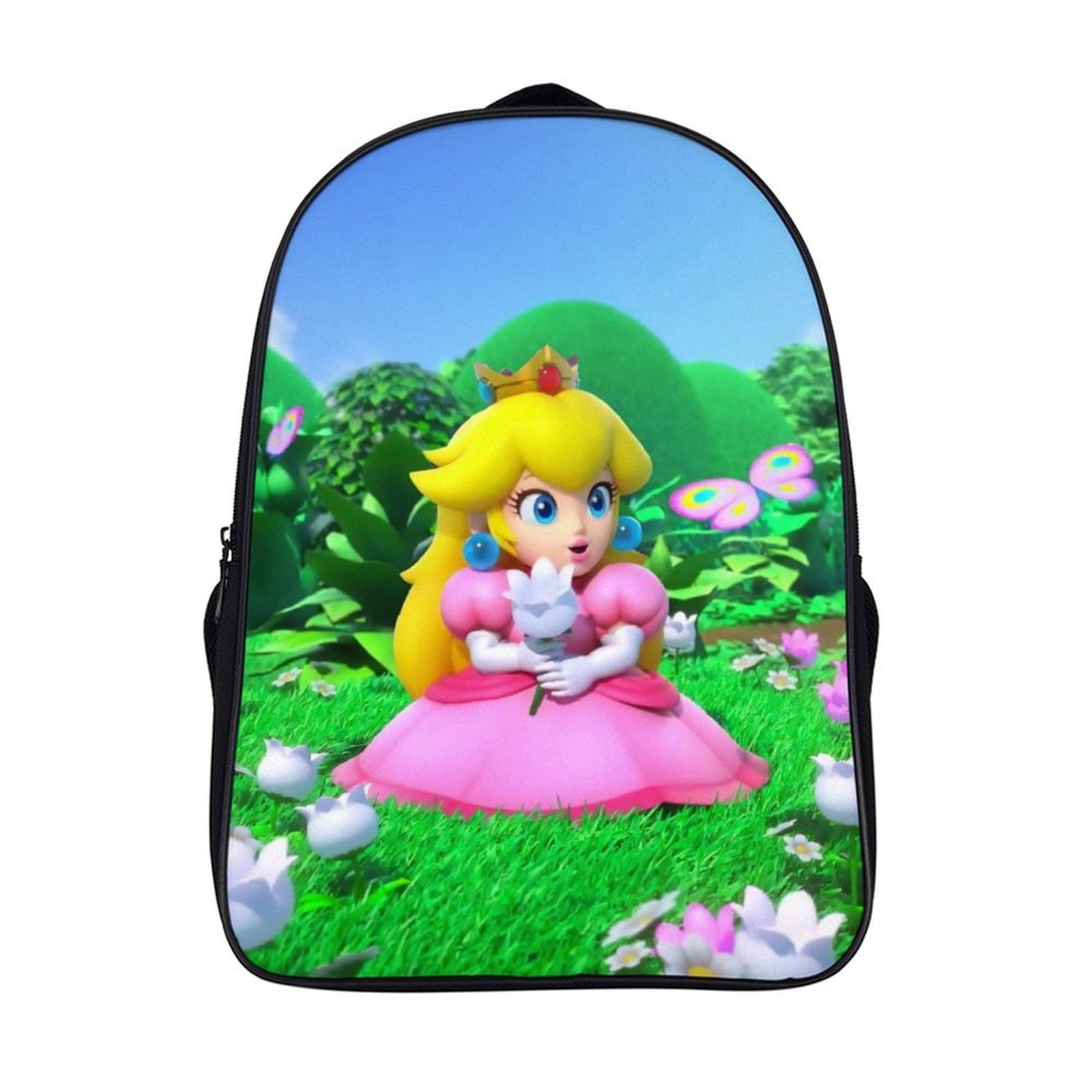 Super Mario Princess Peach Backpack 16 Inch Bookbag Casual Daypack ...
