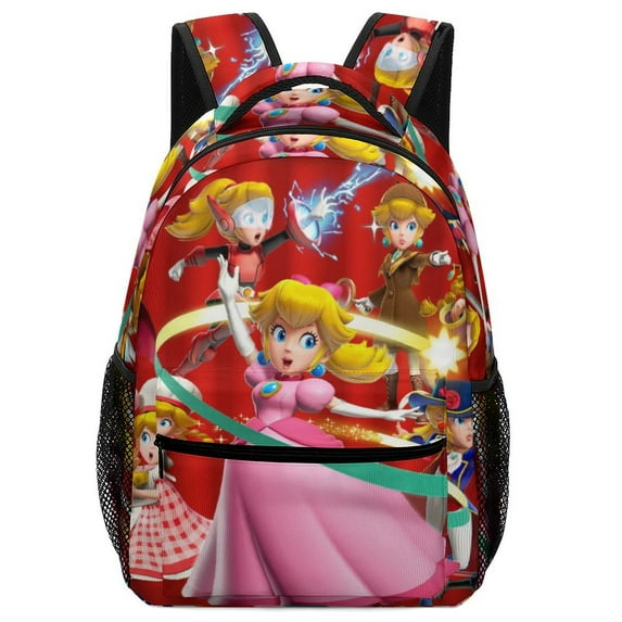Super Mario Princess Peach Backpack Bookbag Casual Daypack Travel ...