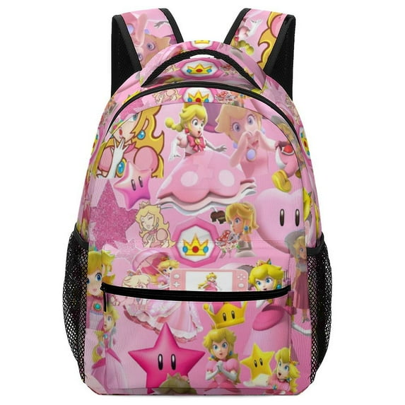 Super Mario Princess Peach Backpack Bookbag Casual Daypack Travel ...