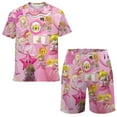 Super Mario Princess Peach Boys Short Sleeve Mesh T-Shirt And Shorts ...