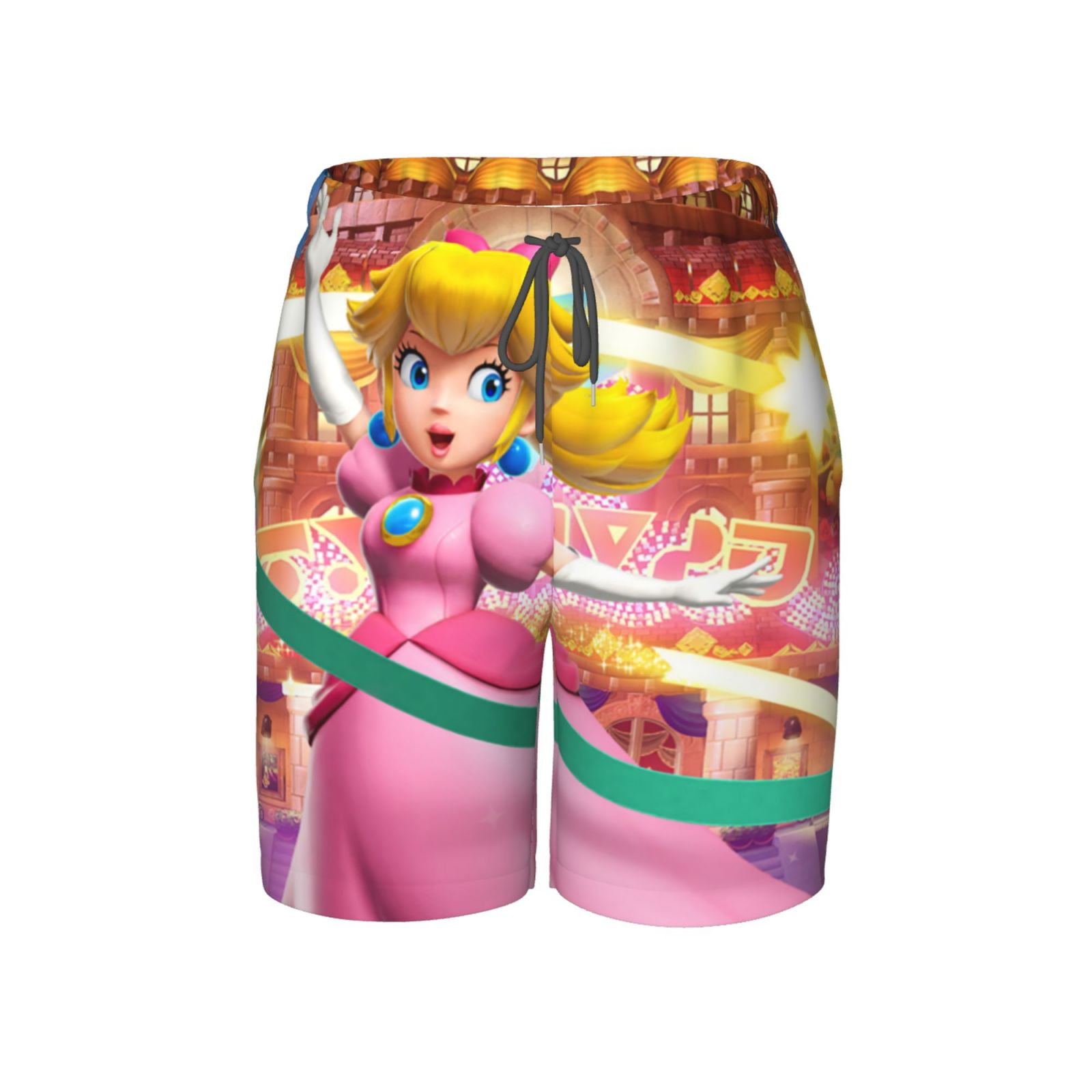 Super Mario Princess Peach Boys Swim Trunks Quick Dry Boards Shorts For ...