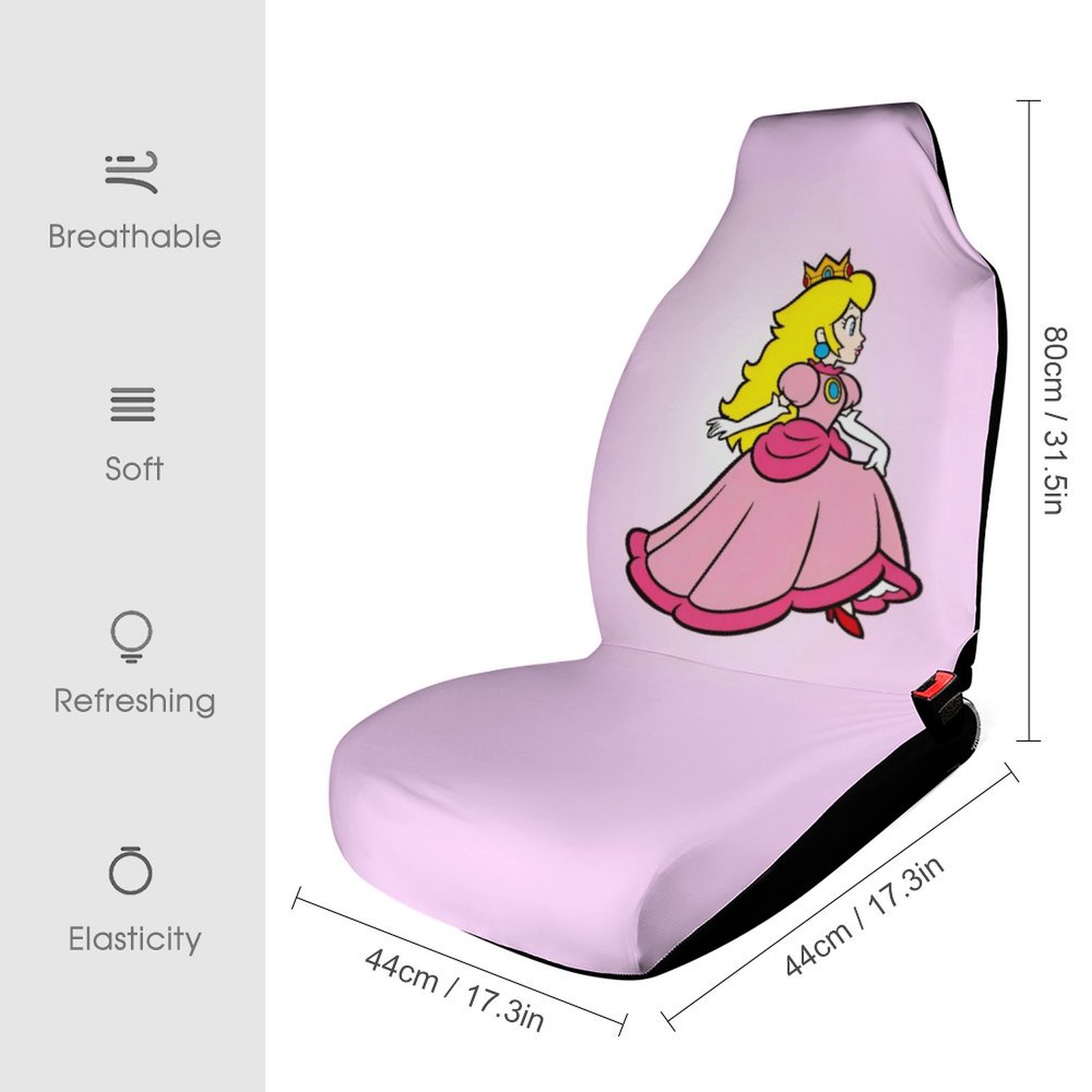 Super Mario Princess Peach Car seat covers for front seats only ...