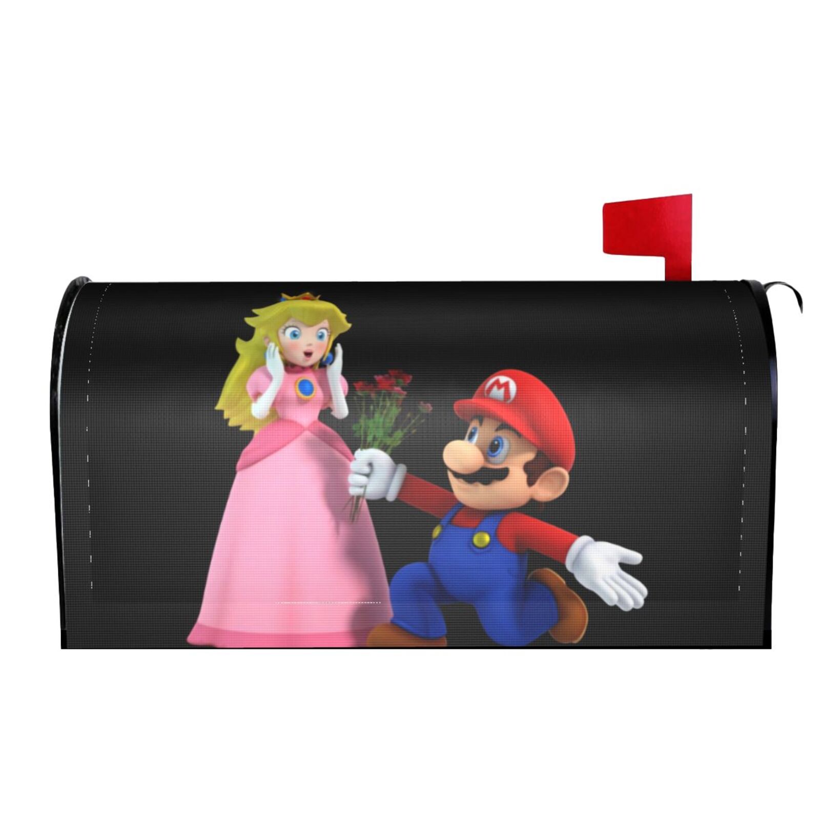 Super Mario Princess Peach Cartoon Character Mailbox Cover Magnetic ...
