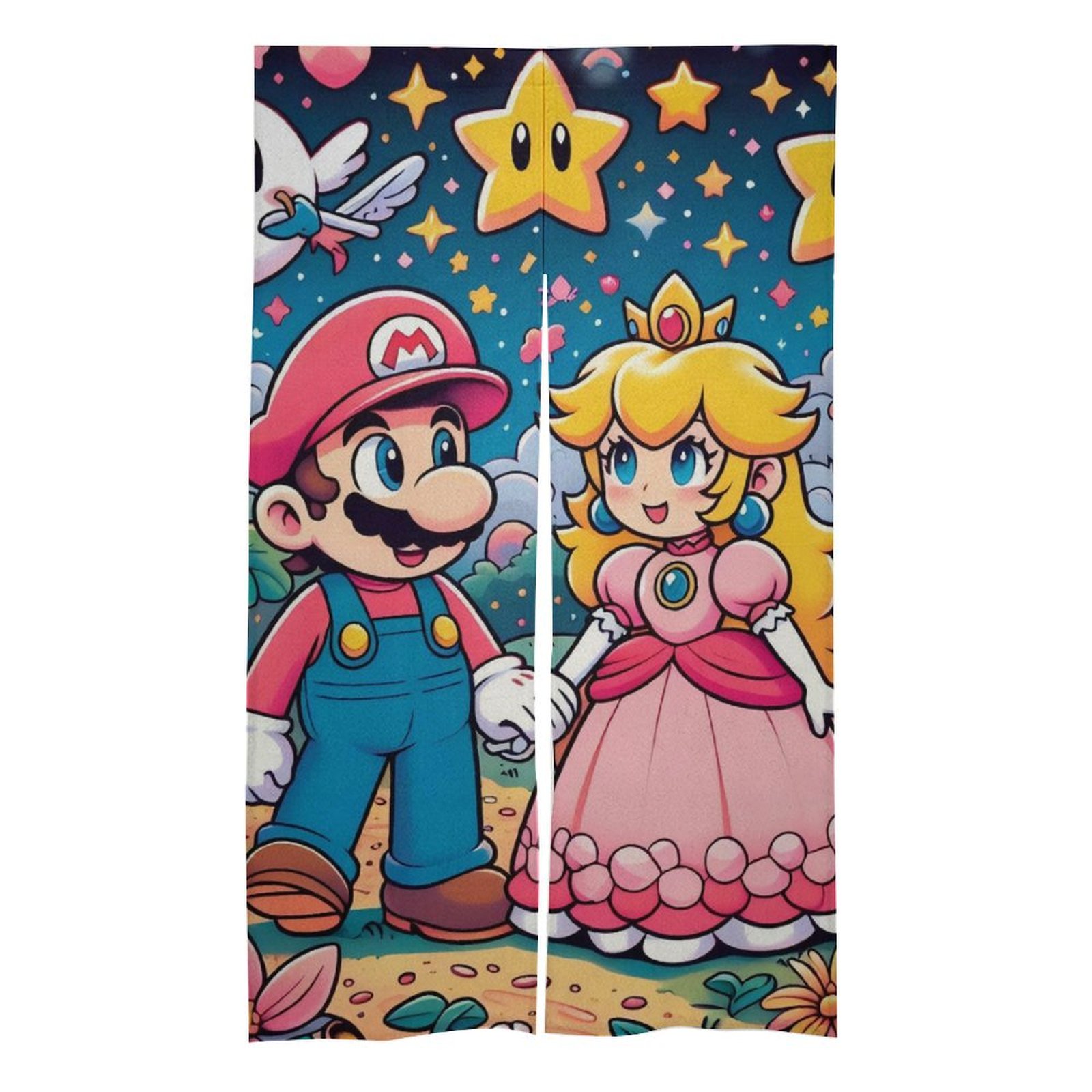 Super Mario Princess Peach Cartoon Curtains Window Decoration Door ...