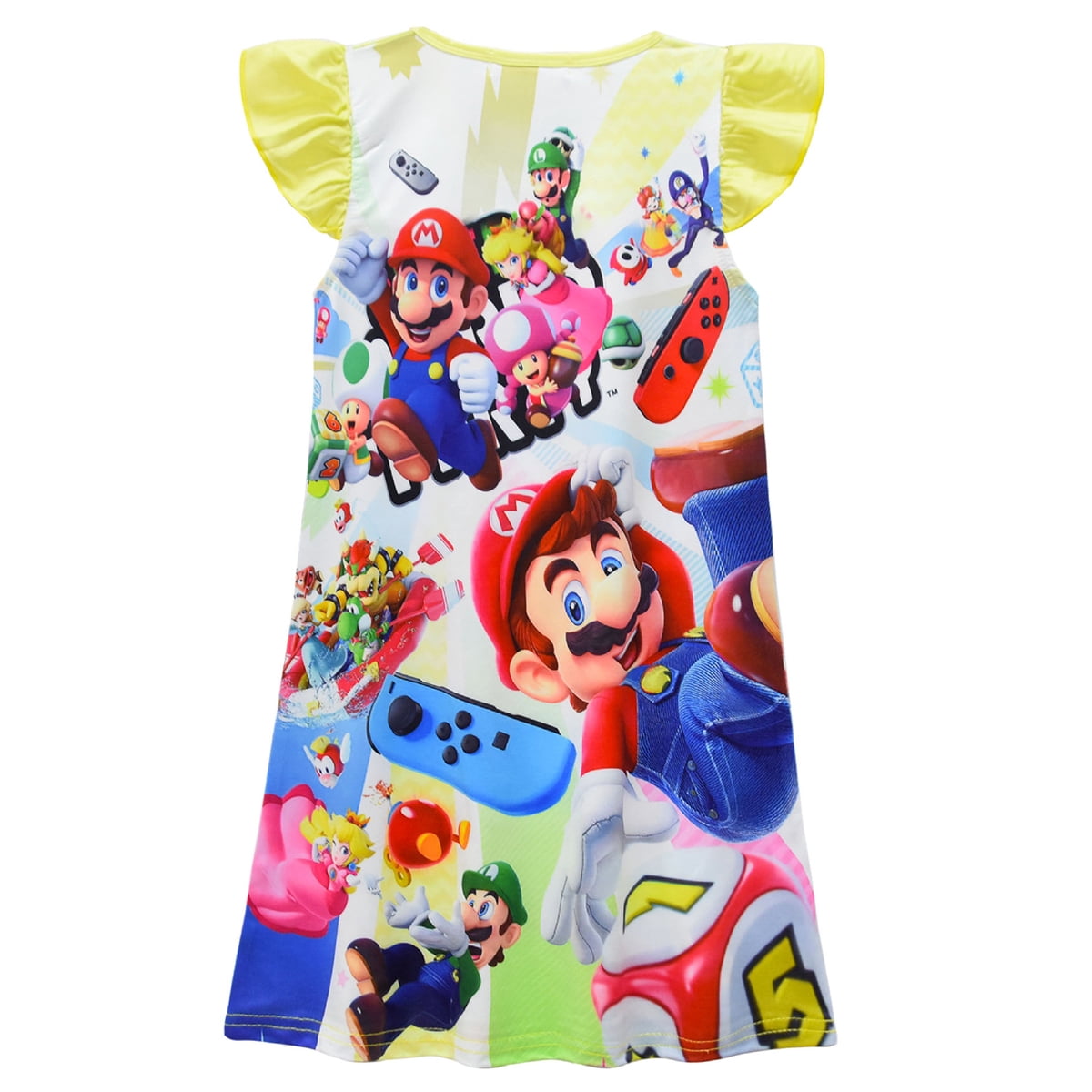 Super Mario Princess Peach Cartoon Graphic Nightgown Fashion Pajamas ...
