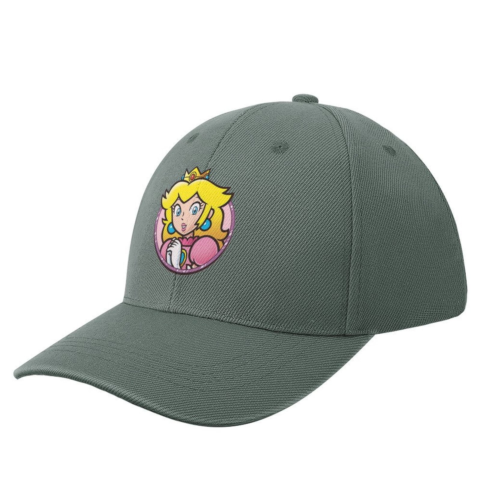 Super Mario Princess Peach Cartoon baseball cap with adjustable size ...