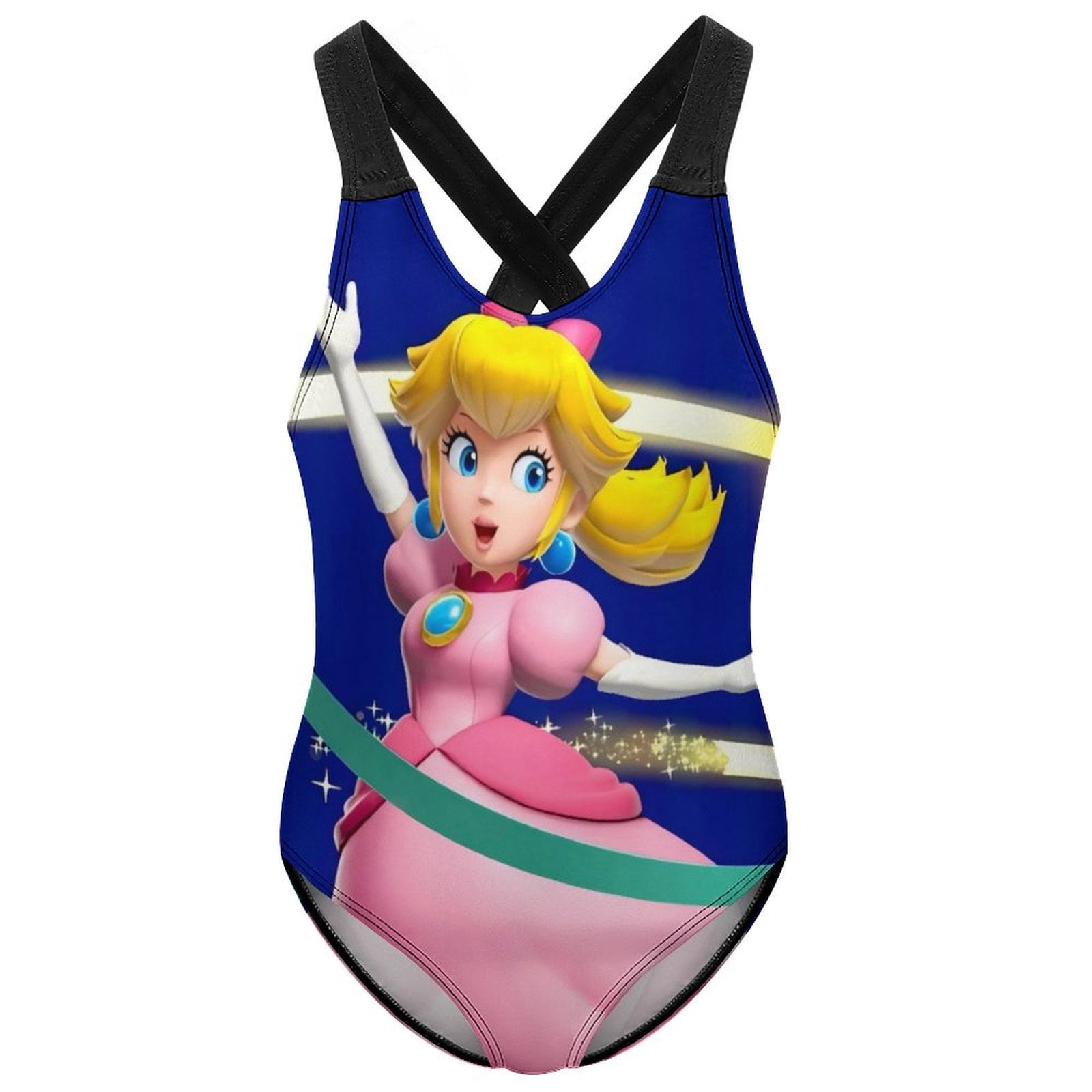 Super Mario Princess Peach Cartoon girls one-piece swimsuit beach ...