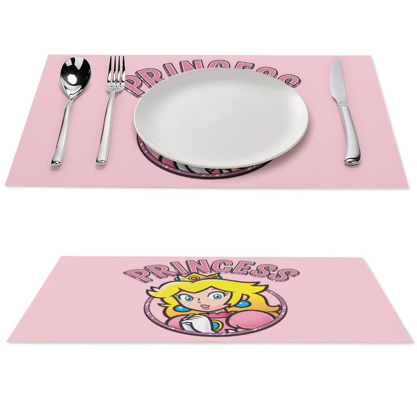 Super Mario Princess Peach Cartoon placemats are suitable for indoor ...