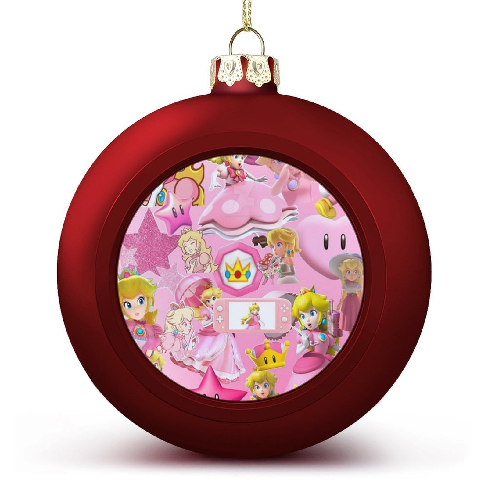 Super Mario Princess Peach Christmas Ball Ornaments, 2.4 Inch Christmas ...