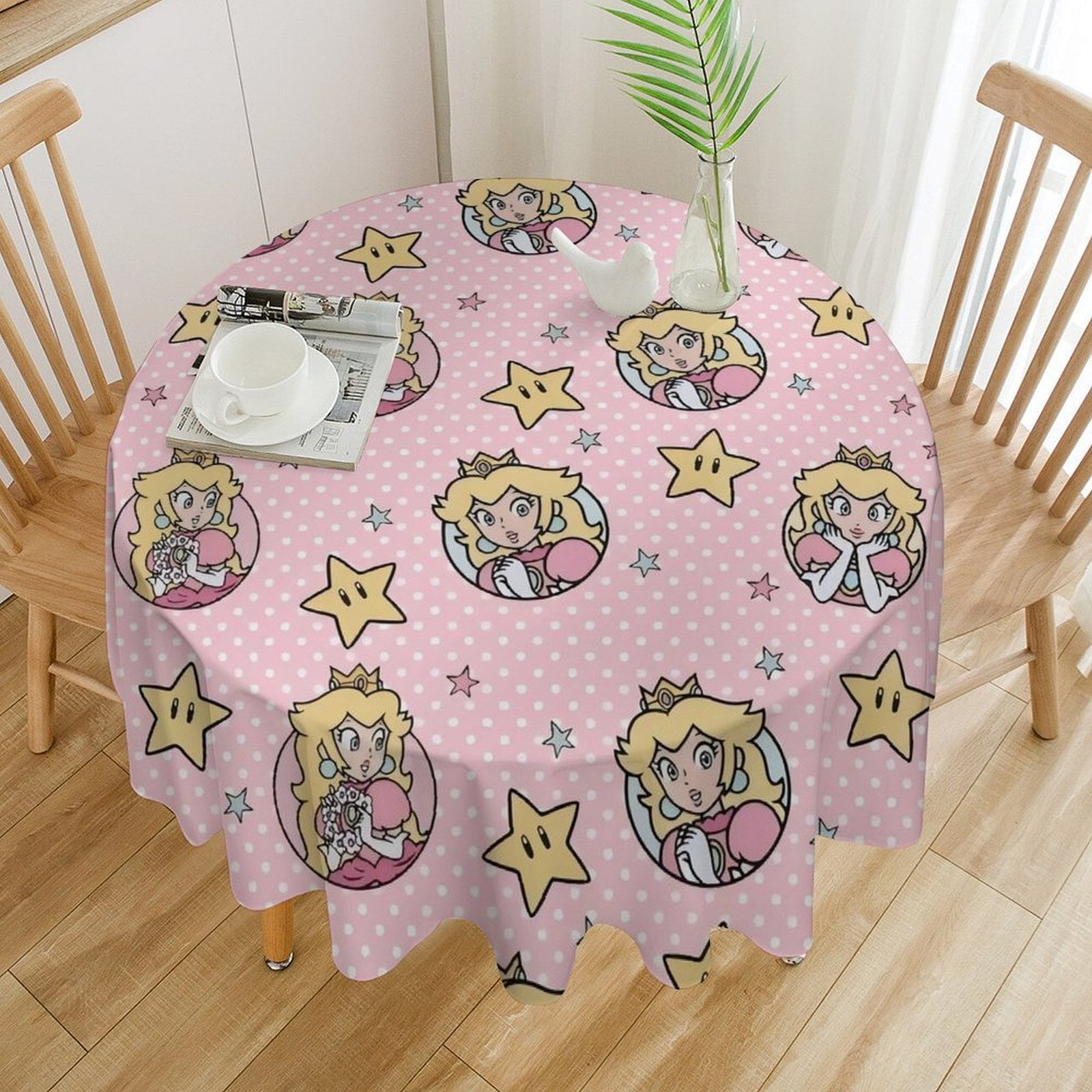 Super Mario Princess Peach Christmas round plastic waterproof ...