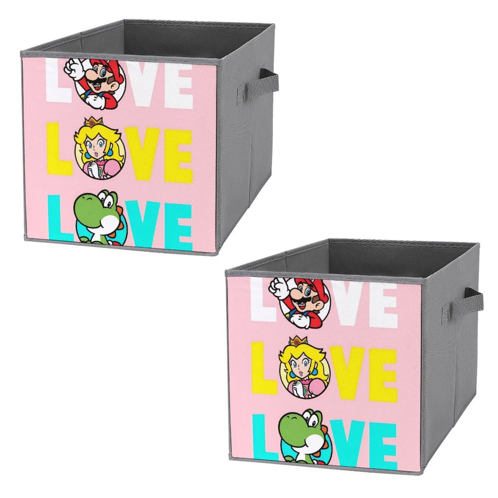 Super Mario Princess Peach Folding rectangular closet storage bins with ...