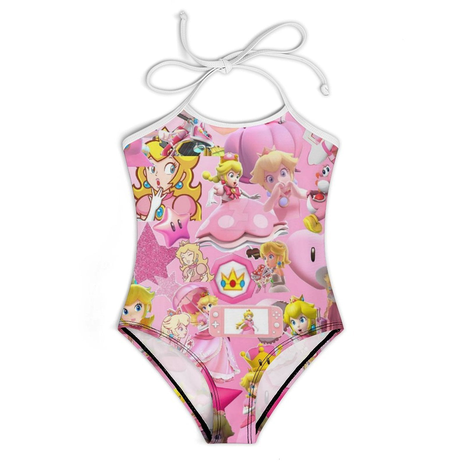 Super Mario Princess Peach Girls' Swimwear Beach Sport Bikini Bathing ...