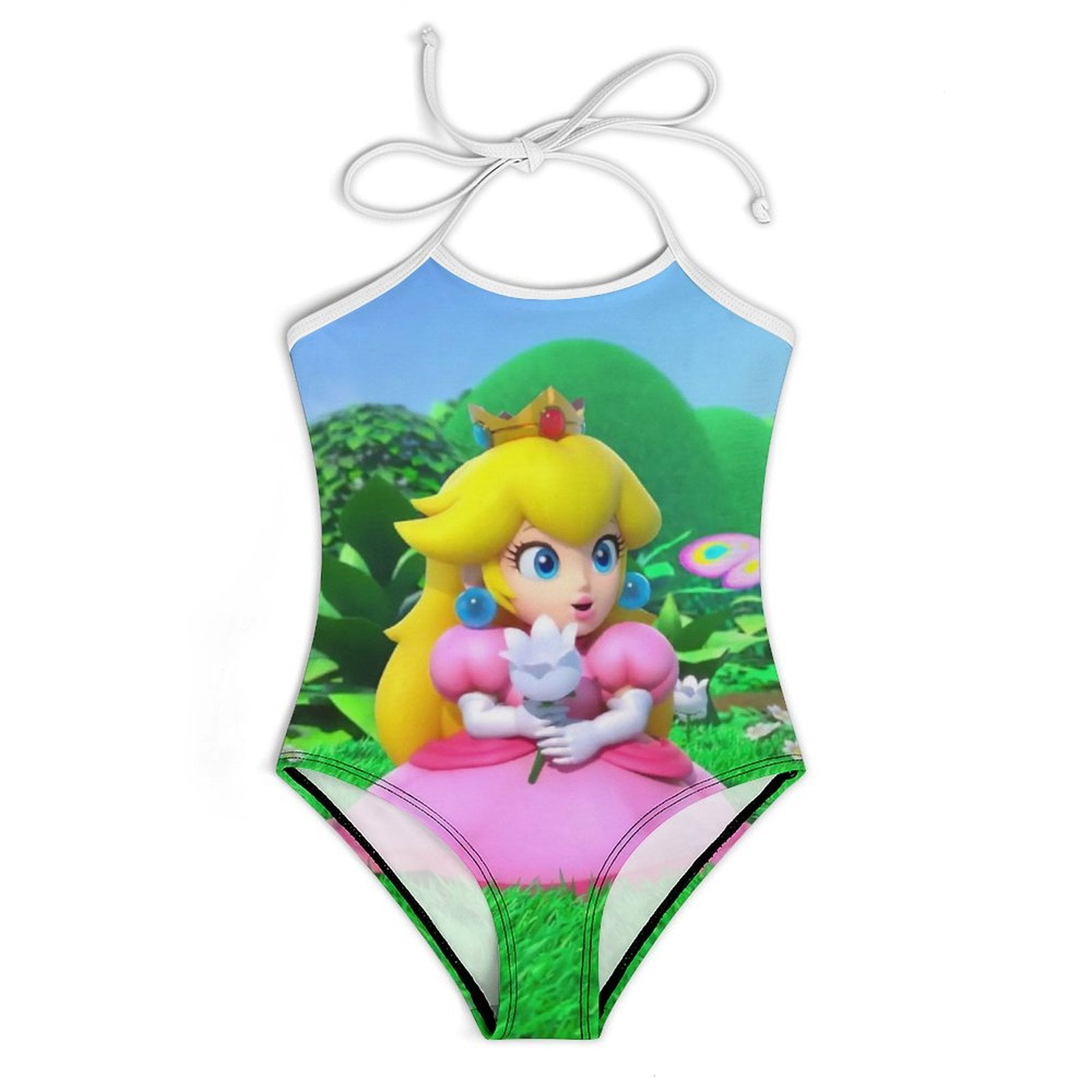 Super Mario Princess Peach Girls' Swimwear Beach Sport Bikini Bathing ...