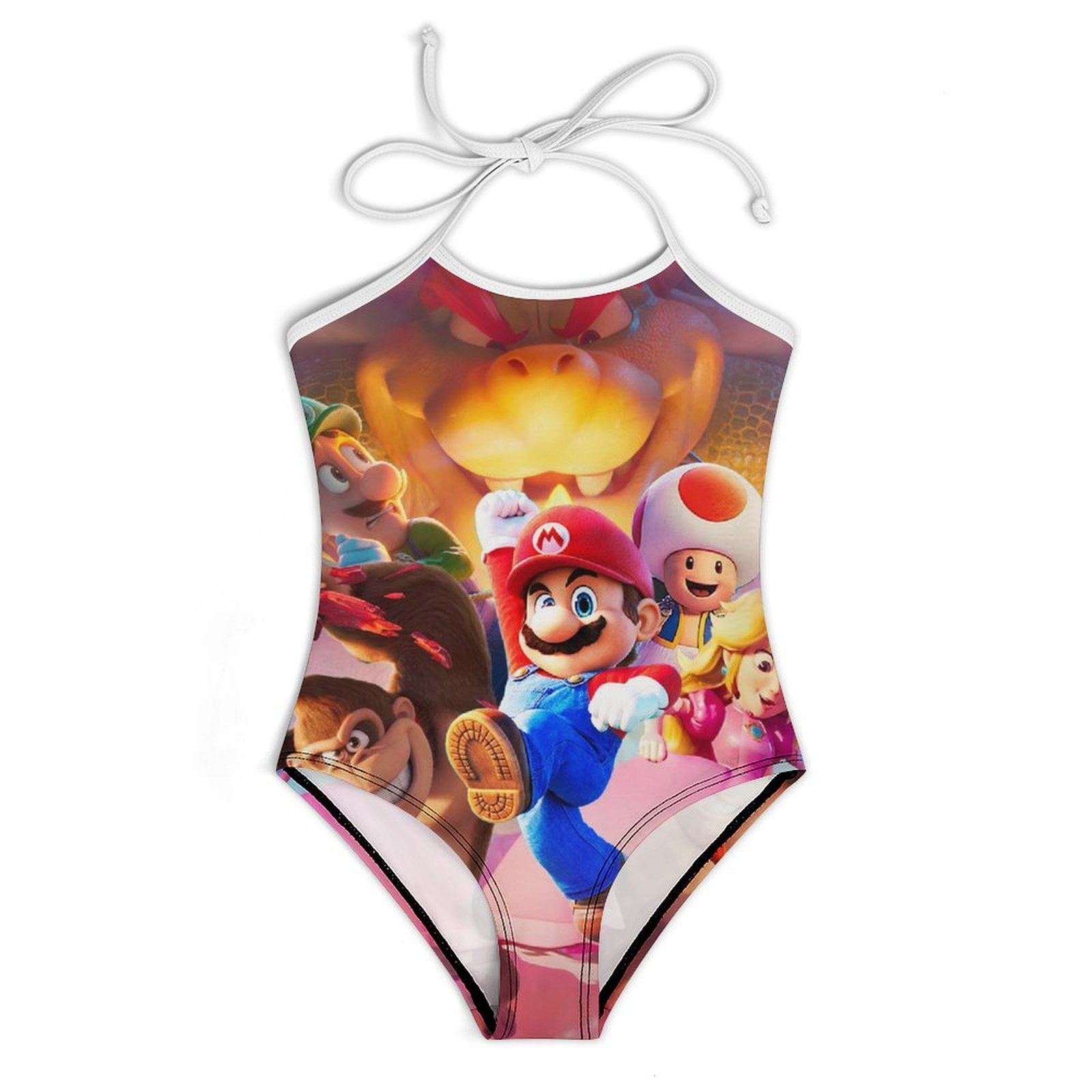 Super Mario Princess Peach Girls' Swimwear Beach Sport Bikini Bathing ...