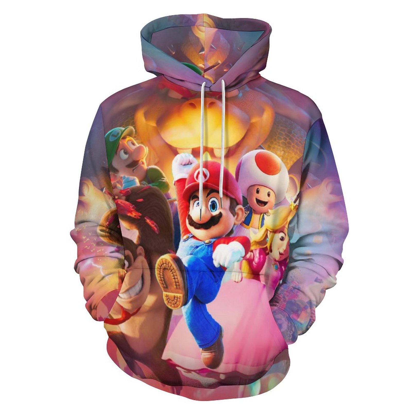 Super Mario Princess Peach Hoodie 3D Print Pullover Hooded Long Sleeve ...