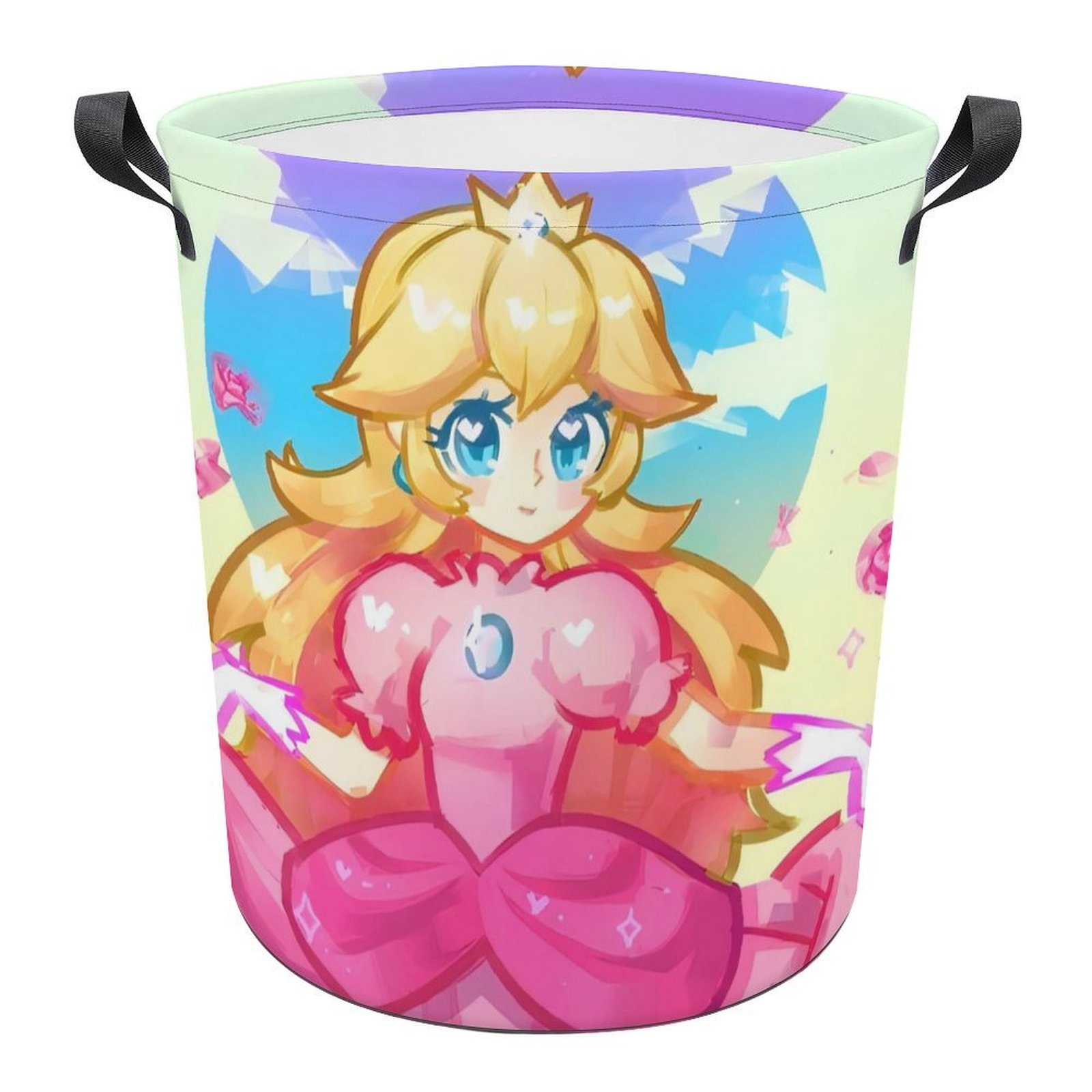 Super Mario Princess Peach Laundry Basket Waterproof Laundry Basket ...