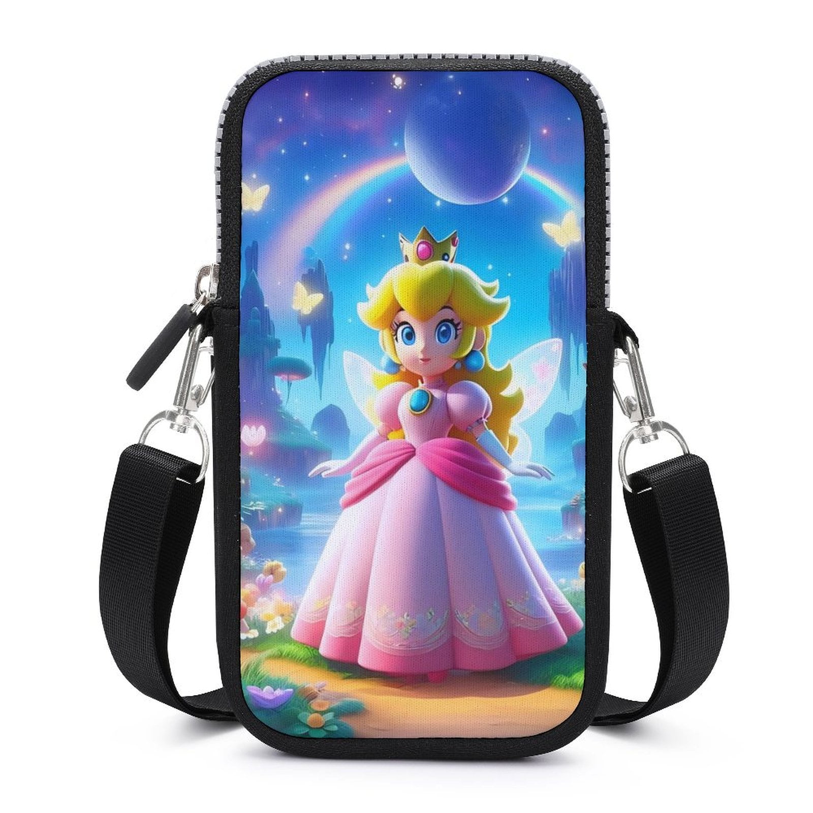 Super Mario Princess Peach Mobile Phone Crossbody Bag Women's Handbag ...