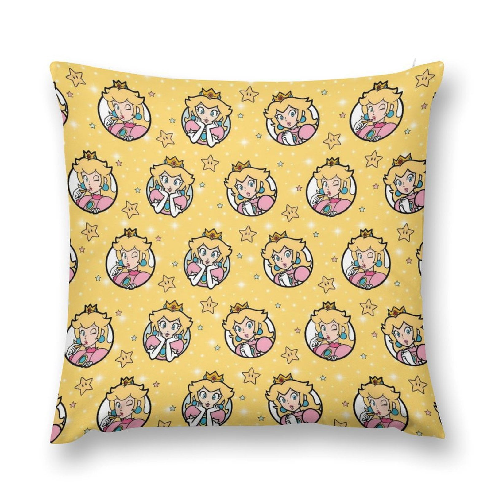 Super Mario Princess Peach Pillow cover square cushion cover cartoon ...