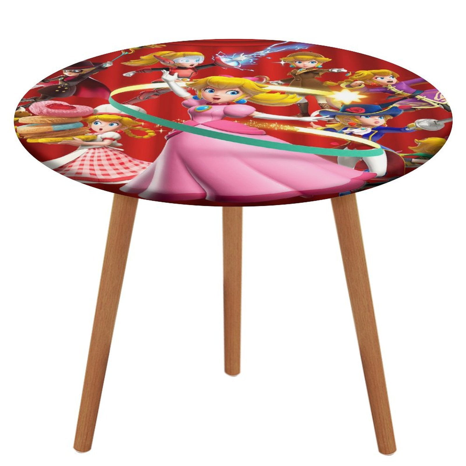 Super Mario Princess Peach Round Fitted Tablecloth with Elastic Edge ...