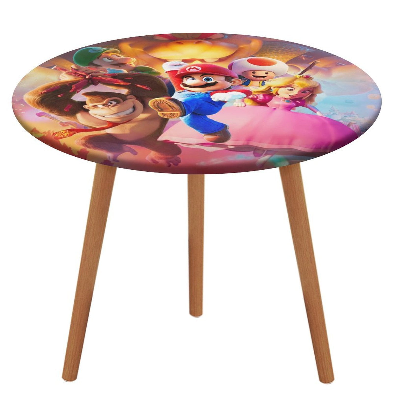 Super Mario Princess Peach Round Fitted Tablecloth with Elastic Edge ...