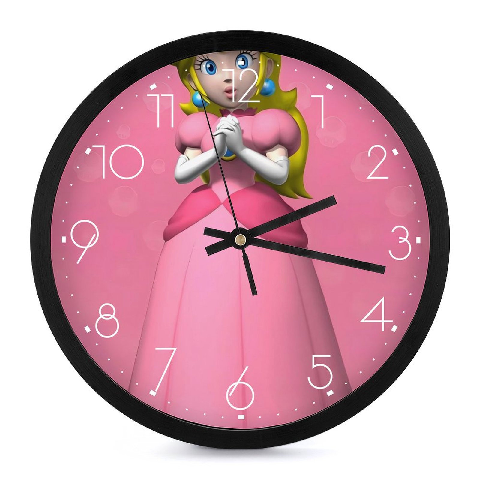 Super Mario Princess Peach Round wall clocks battery operated ...