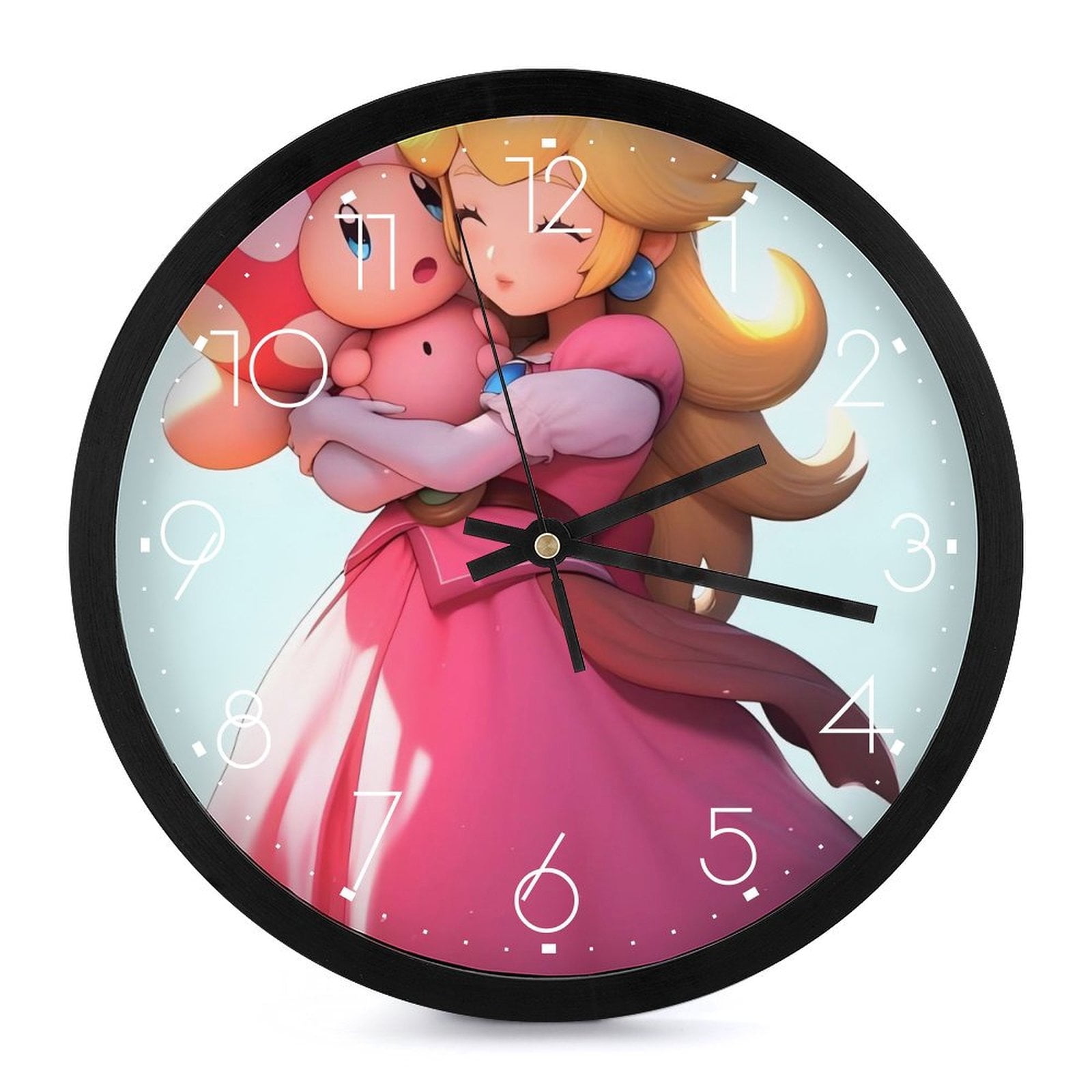 Super Mario Princess Peach Round wall clocks battery operated ...