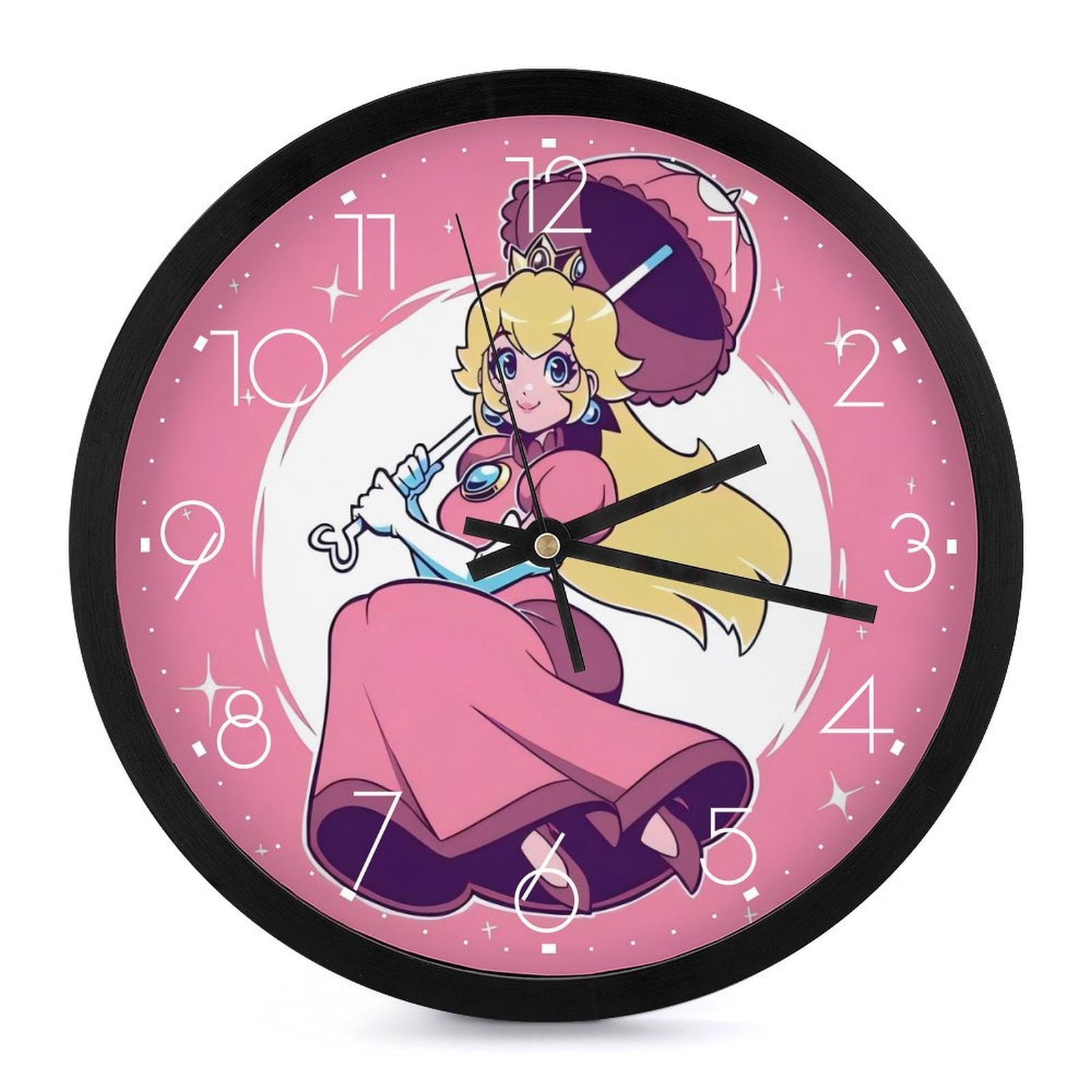 Super Mario Princess Peach Round wall clocks battery operated ...