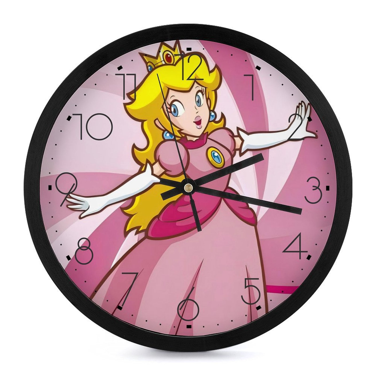 Super Mario Princess Peach Round wall clocks battery operated ...