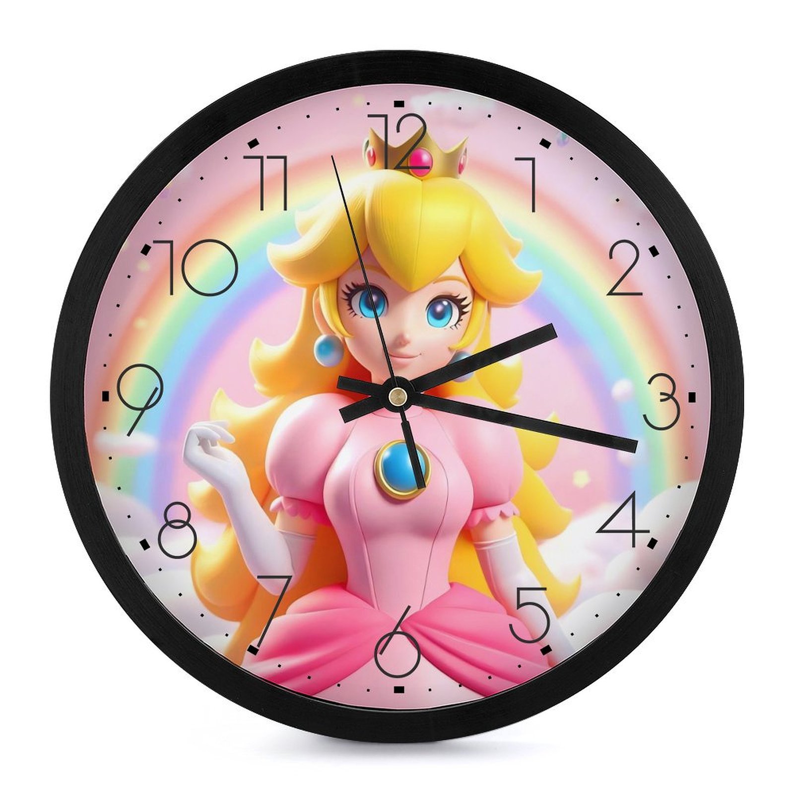 Super Mario Princess Peach Round wall clocks battery operated ...