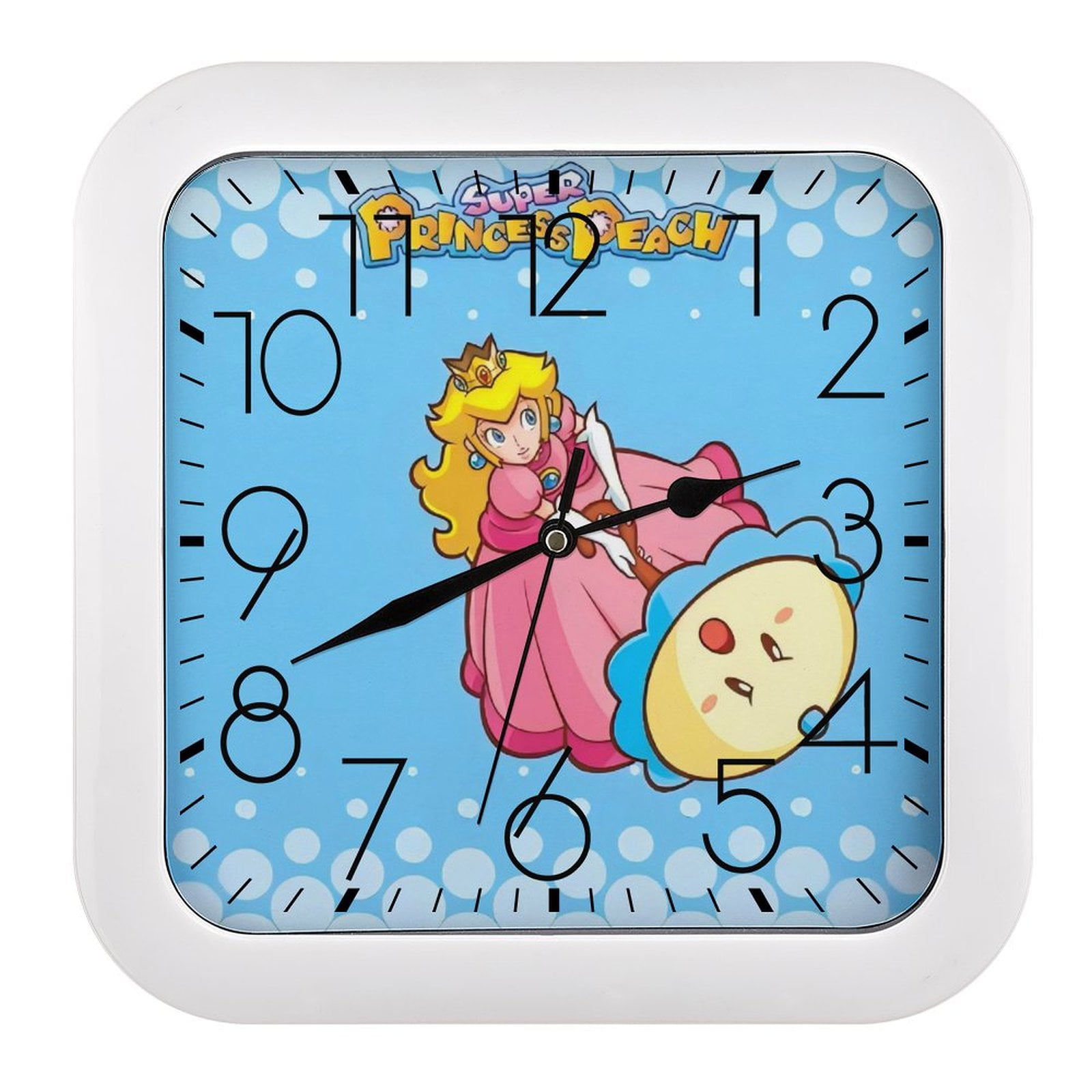 Super Mario Princess Peach Square wall clock battery operated ...