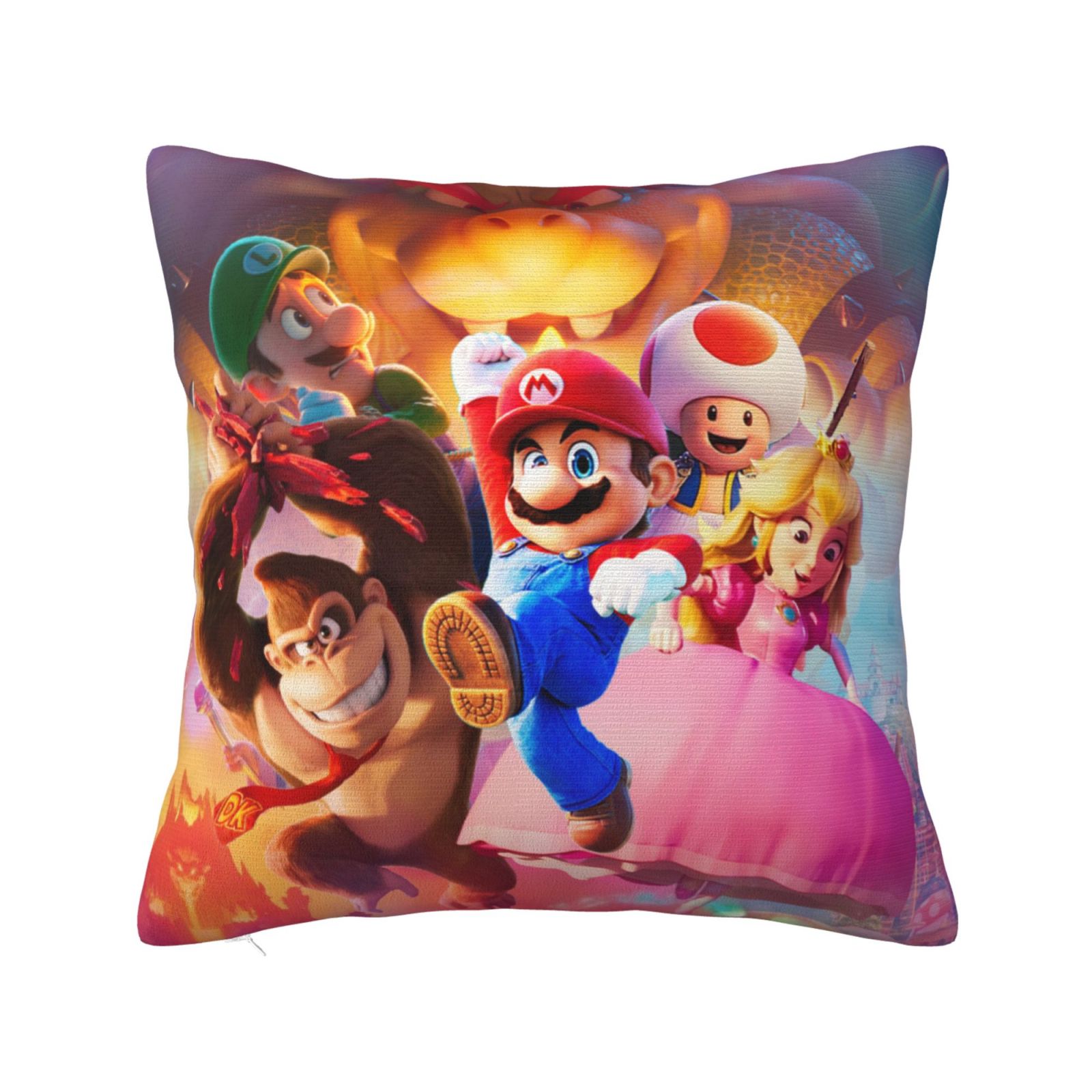 Super Mario Princess Peach Throw Pillow Cover Decoration Pillow Case ...