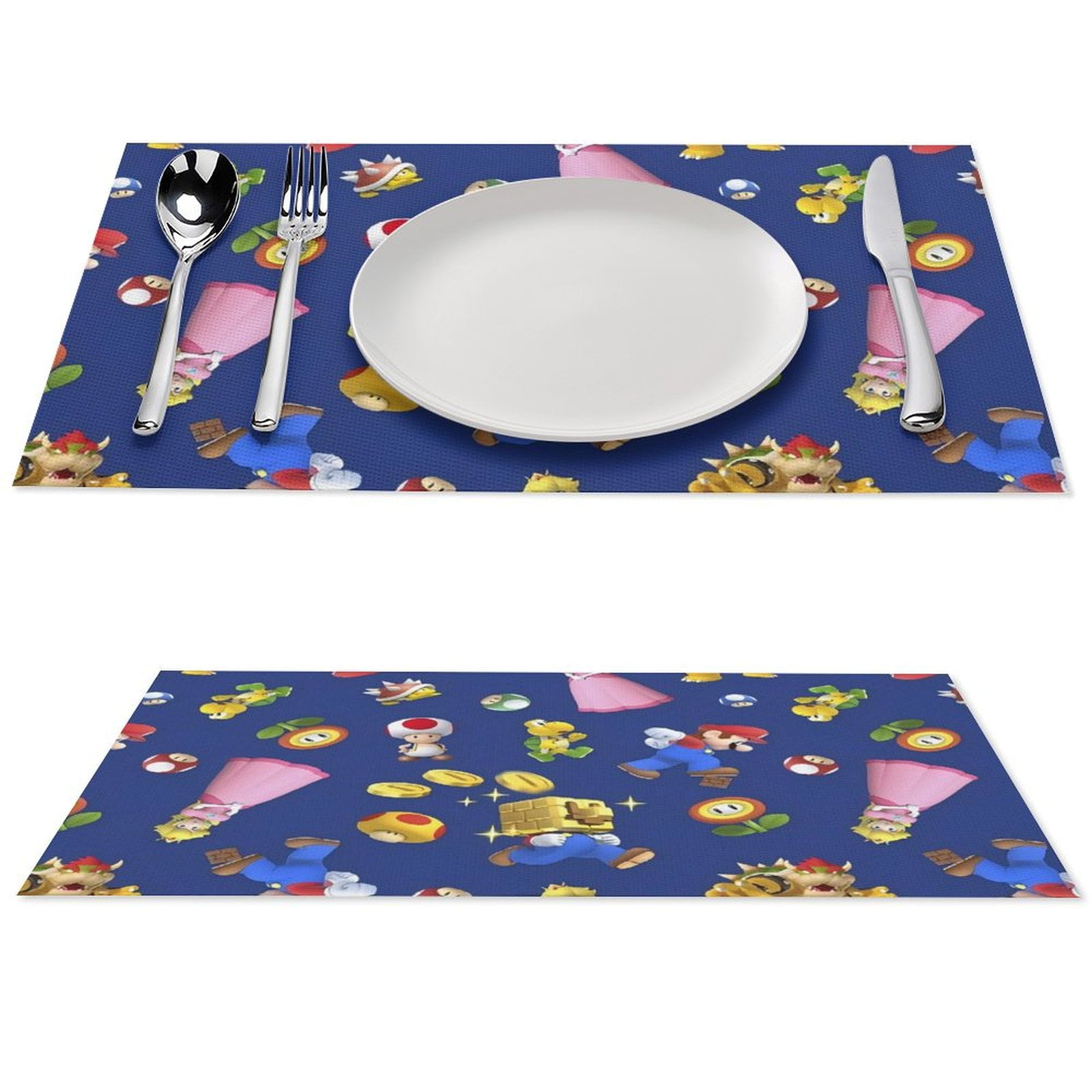 Super Mario Princess Peach kids plastic waterproof placemat 2 PCS ...