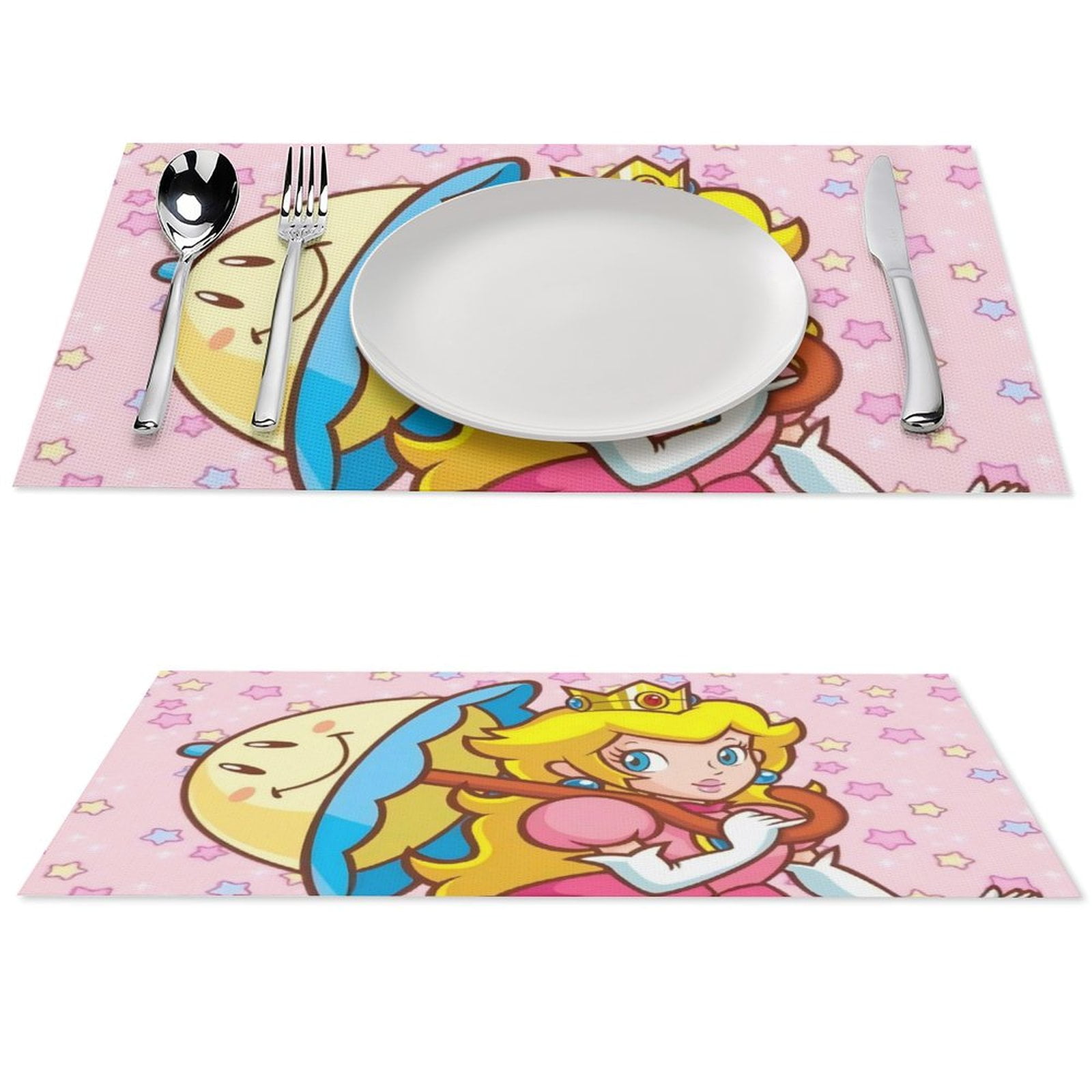 Super Mario Princess Peach kids plastic waterproof placemat 4 PCS ...