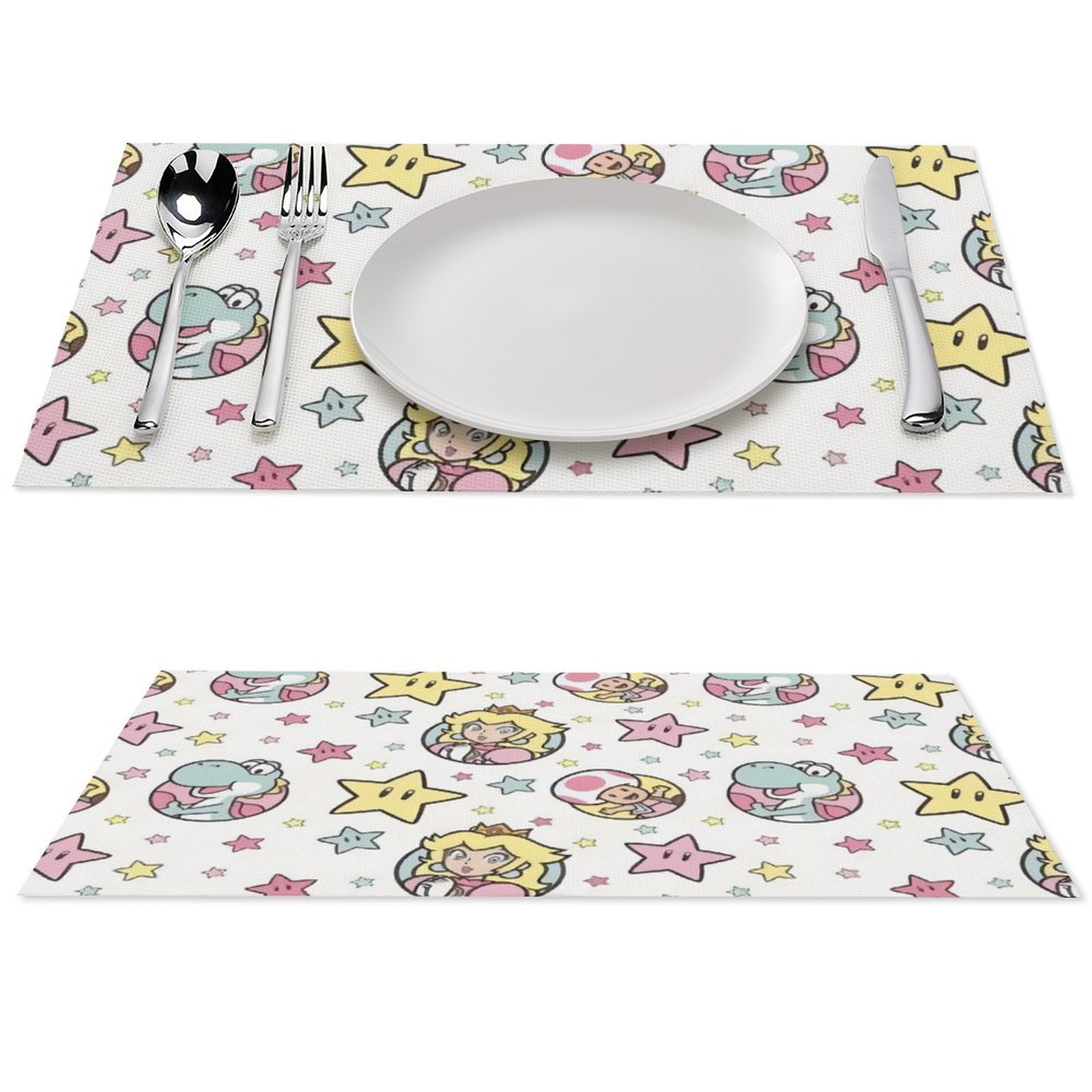 Super Mario Princess Peach kids plastic waterproof placemat 4 PCS ...