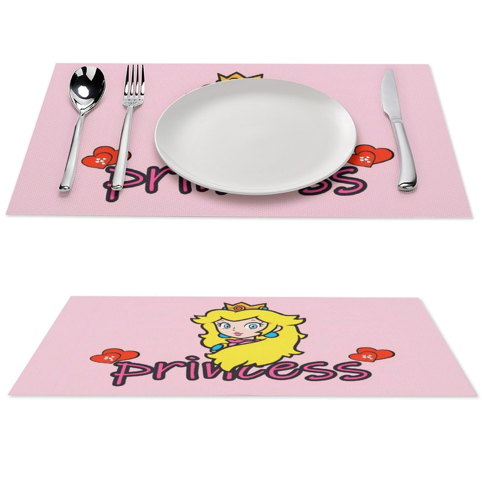 Super Mario Princess Peach kids plastic waterproof placemat 6 PCS ...